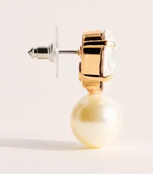 JENNIFER BEHR Plated Crystal Pearl Drop Earrings
