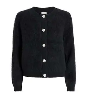 Harrods Wool-cashmere Embellished Cardigan - Black