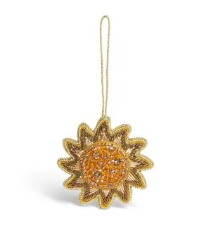 Tinker Tailor Beaded Sunburst Tree Decoration - Gold