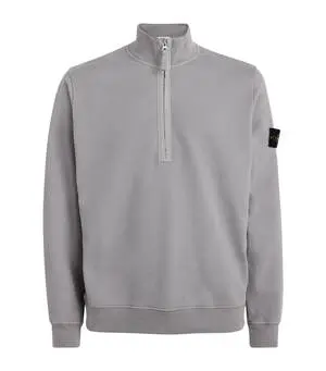 Stone Island Organic Cotton Half-zip Sweater