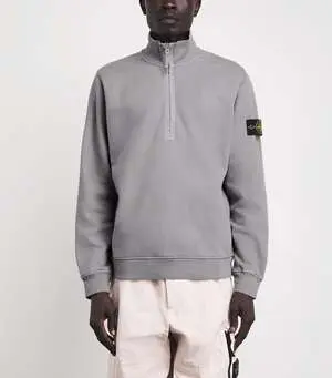 Stone Island Organic Cotton Half-zip Sweater