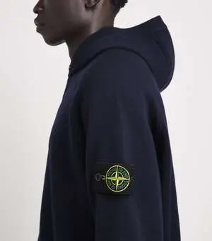 Stone Island Virgin Wool-blend Zip-up Hoodie