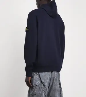 Stone Island Virgin Wool-blend Zip-up Hoodie