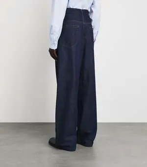 Dries Van Noten Pleated Wide-leg Jeans
