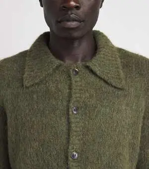 Dries Van Noten Alpaca-blend Cardigan - Green