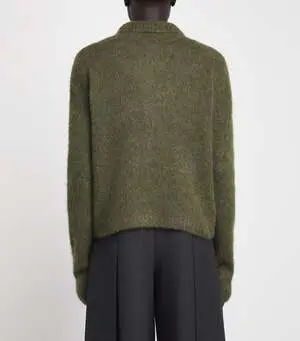 Dries Van Noten Alpaca-blend Cardigan - Green