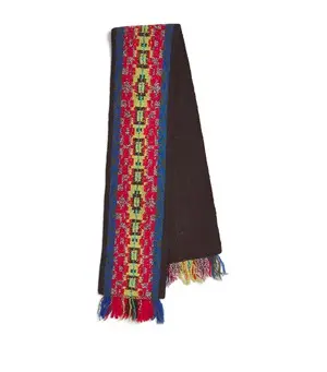 Dries Van Noten Wool-blend Fringed Scarf - Red