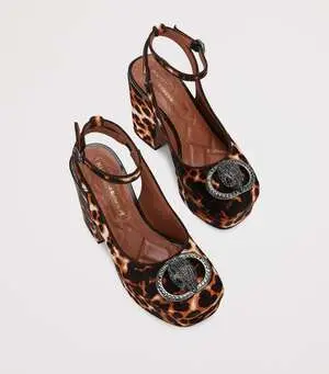 Kurt Geiger Leopard Print Chelsea Platform Pumps 110