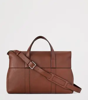 Mulberry Leather Heritage Piccadilly Messenger Bag - Brown