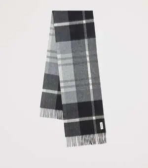 Mulberry Small Merino Wool Check Scarf