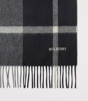 Mulberry Small Merino Wool Check Scarf