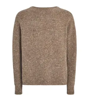 Auralee Wool Tweed Sweater - Brown