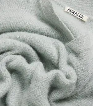 Auralee Alpaca-blend Skipper Polo Sweater