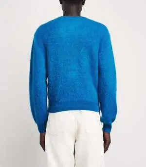 Auralee Alpaca Garment-dyed Cardigan