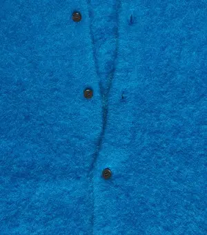 Auralee Alpaca Garment-dyed Cardigan