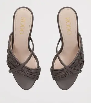 Rodo Leather Mabella Heeled Mules 80