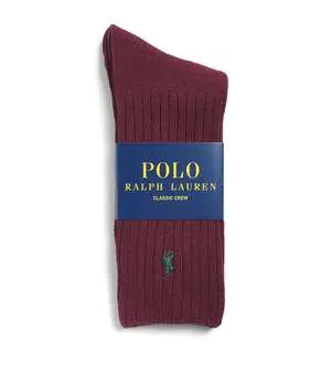 Polo Ralph Lauren Classic Crew Socks - Burgundy