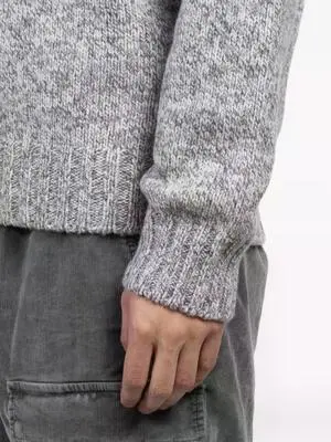 GRAN SASSO Zip-neck Textured Knit Sweater