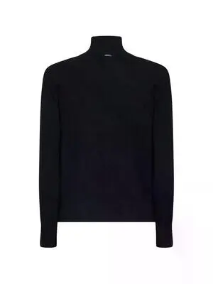 Herno Cut-out Wrap Effect Sweater