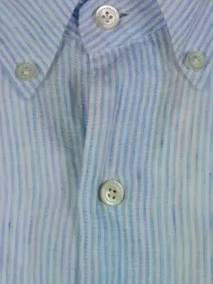 FINAMORE 1925 Vertical-stripe Button-down Shirt
