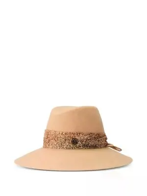 MAISON MICHEL Kate Leopard-print Wool Hat - Neutrals