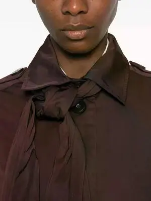 PSOPHIA Pussy-bow Storm-flap Coat