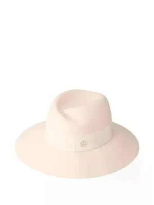 MAISON MICHEL Virginie Grosgrain-trim Fedora Hat - Pink