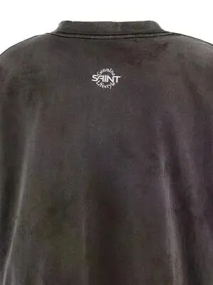 SAINT MXXXXXX Logo-print Distressed T-shirt