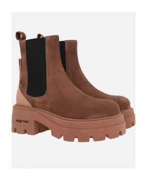 SERGIO ROSSI Sr Milla Square-toe Suede Boots
