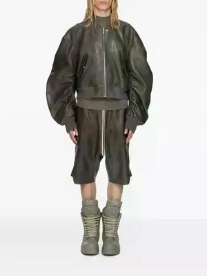 Rick Owens Basket Swingers Leather Shorts