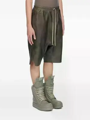 Rick Owens Basket Swingers Leather Shorts