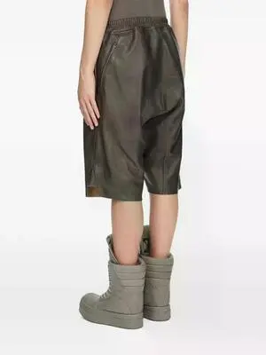 Rick Owens Basket Swingers Leather Shorts
