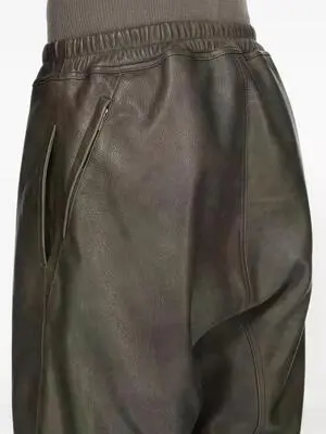 Rick Owens Basket Swingers Leather Shorts