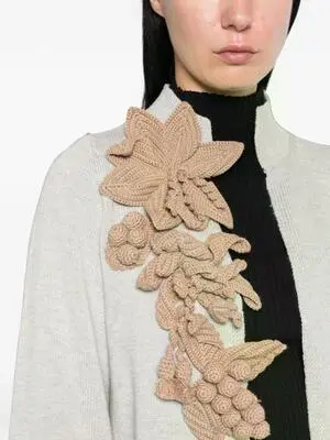 PSOPHIA Flower-appliqué Cardigan