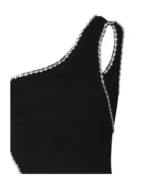Philipp Plein Embellished Cut-out One-shoulder Mini Dress