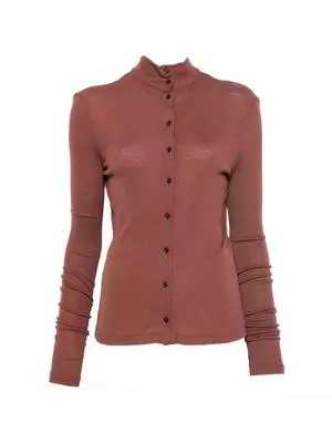 ALYSI Button-up Turtle Neck Sweatshirt