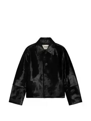 Zadig&Voltaire Lessa Cropped Pony-effect Leather Jacket