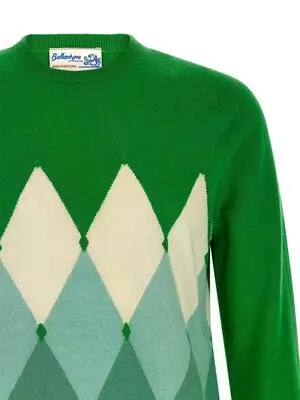 BALLANTYNE Diamond Intarsia-knit Sweater