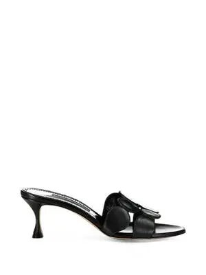 Manolo Blahnik Haribal Appliqué Leather Sandals