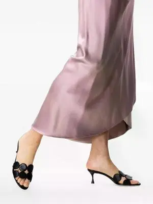 Manolo Blahnik Haribal Appliqué Leather Sandals