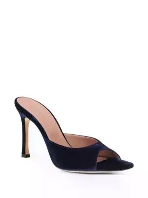 Amina Muaddi Alexa 95 Velvet Sandals