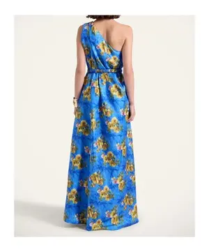 La DoubleJ Roy One-shoulder Floral Print Midi Dress