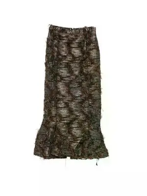 BARBARA BOLOGNA Frayed Maxi Skirt - Black