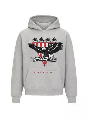 Rhude Graphic-print Hoodie - Grey