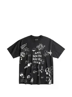 ANTI SOCIAL SOCIAL CLUB Illustrated-print T-shirt - Black