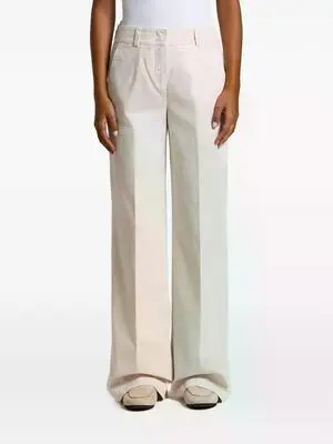 Peserico Pressed Crease Wide-leg Trousers - Neutrals