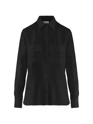 HER SHIRT Silk Flap-pocket Shirt