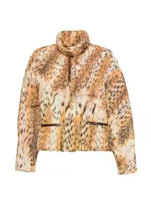 Roberto Cavalli 2000s Animal-print Padded Jacket - Neutrals