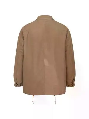 Comme Des Garçons Drawstring-hem Notch-lapels Jacket - Brown