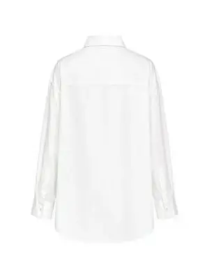 CLUB21 COLLECTION Vera Shirt Pleated Bib - White